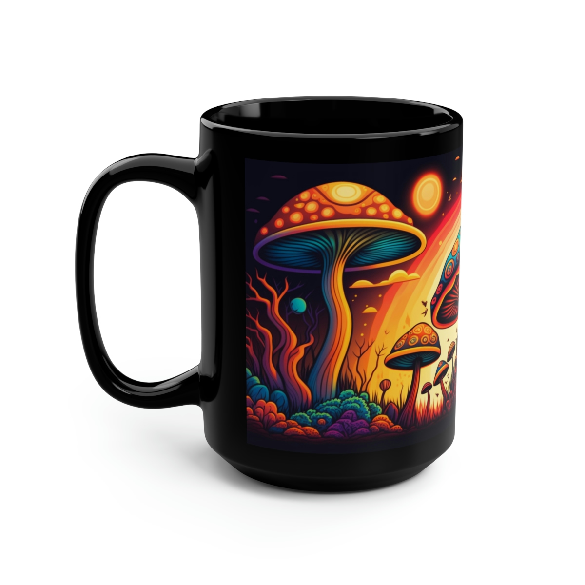 Retro Magic Mushroom 15 oz Coffee Mug perfect for the mushrooming fan ...
