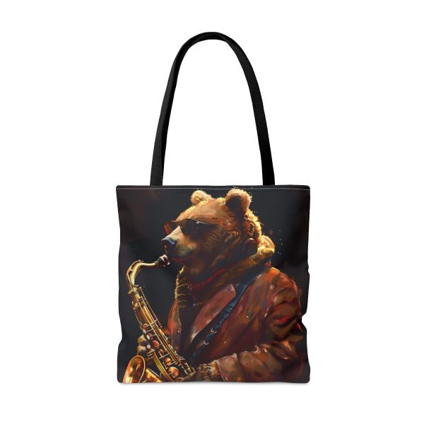 Grizzly Bear Playing the Sax Tote Bag - Mowbi