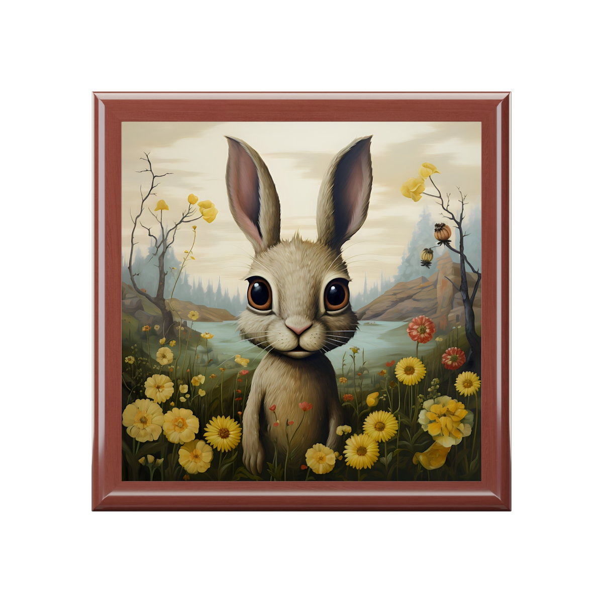 Post Apocalyptic Bunny Rabbit Art Print Gift and Jewelry Box - Mowbi